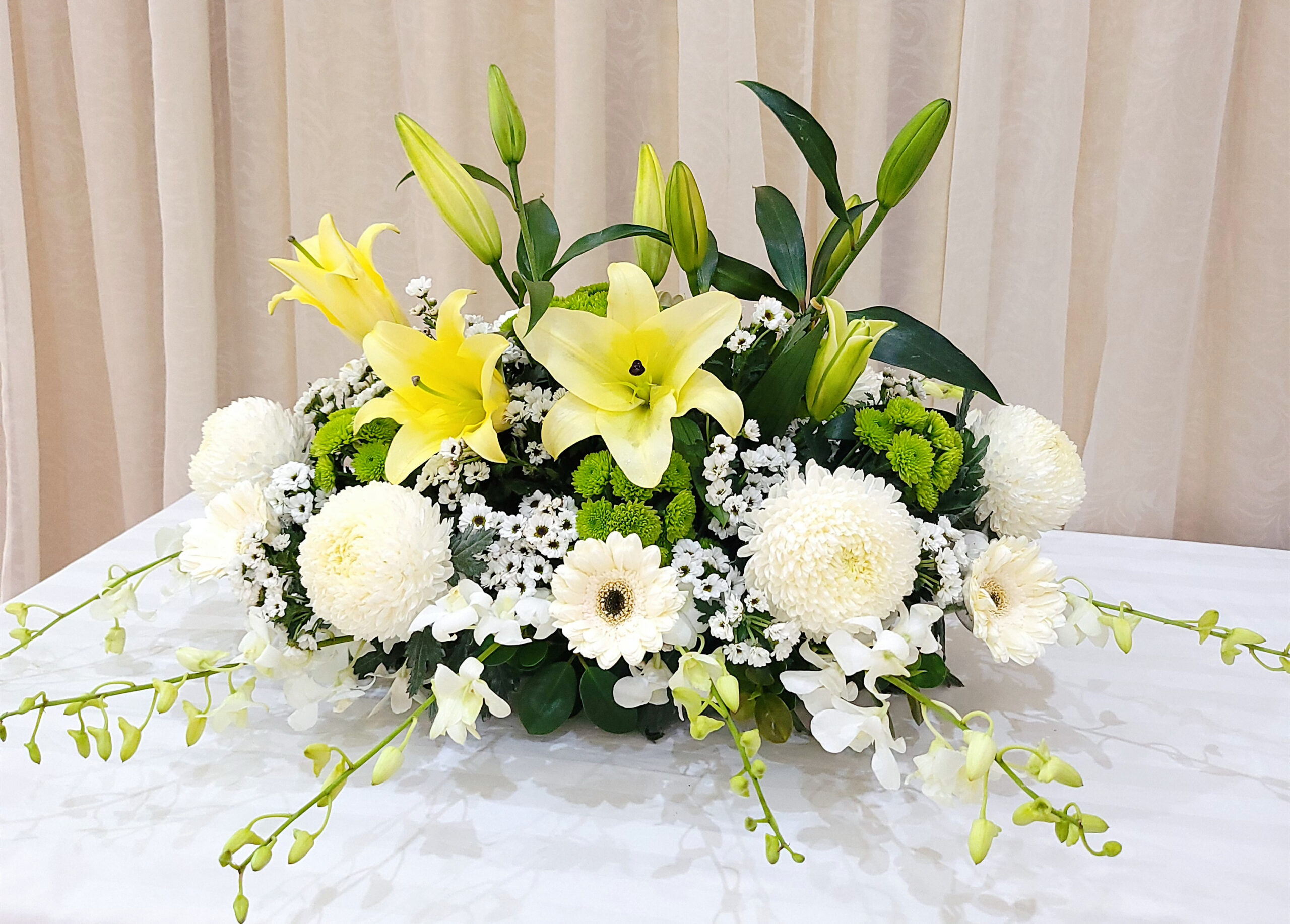 Condolence Arrangement 3 (Table/Coffin) - Foryou Flowers | Penang ...